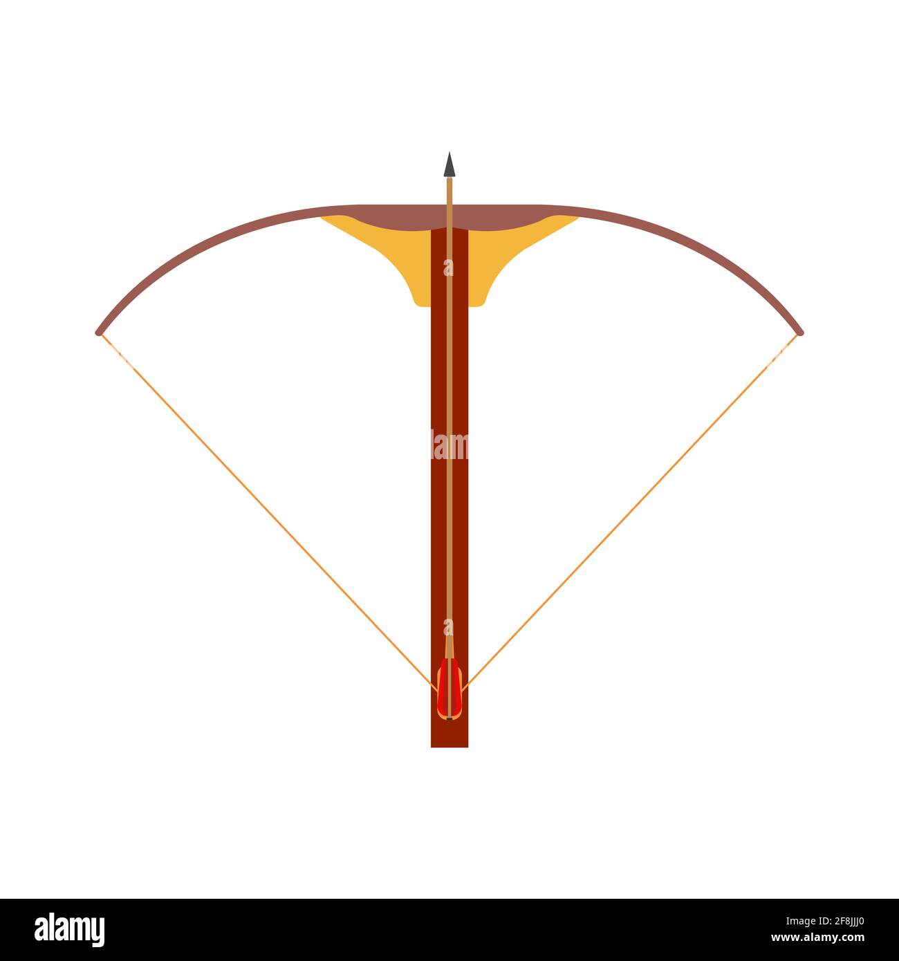 Weapon crossbow vector illustration with arrow target isolated white ...