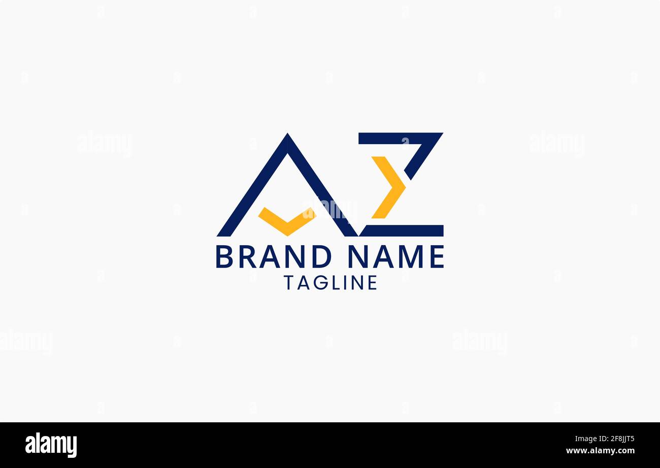 Modern Letter AZ Arrow Logo Design Template Vector suitable for ...