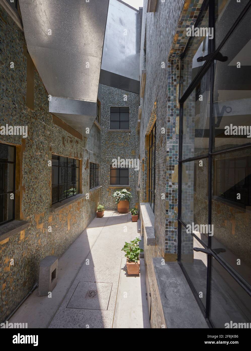 External side corridor with steel walkways. CÓRDOBA 223, Mexico City ...