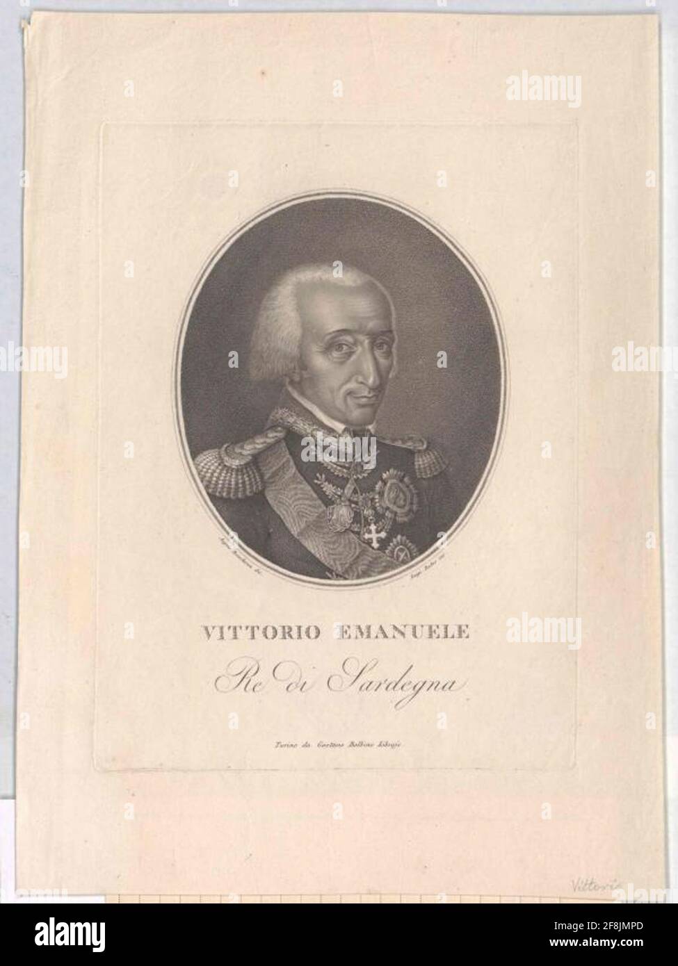 Viktor Emanuel I, King of Sardinia Stock Photo - Alamy