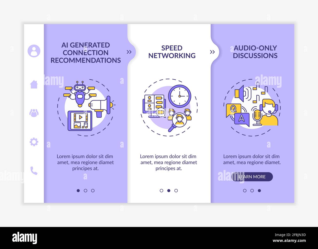 Remote events for networking onboarding vector template Stock Vector ...