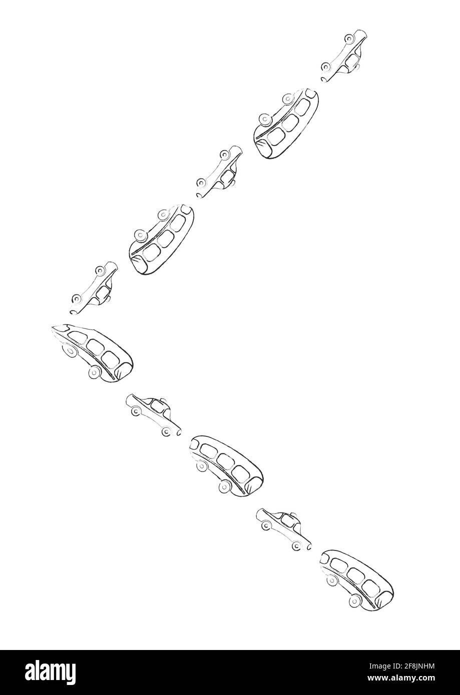 Transport frames on the A4 vertical format - bus and car. Travel ...