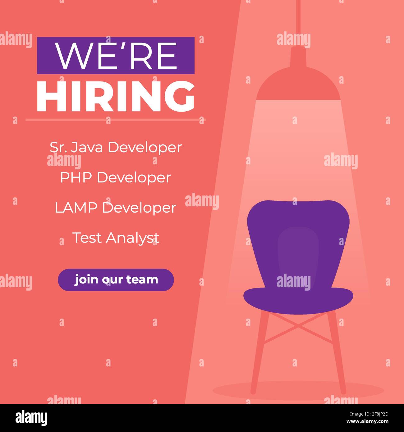 We are hiring software developers banner design Stock Vector Image ...