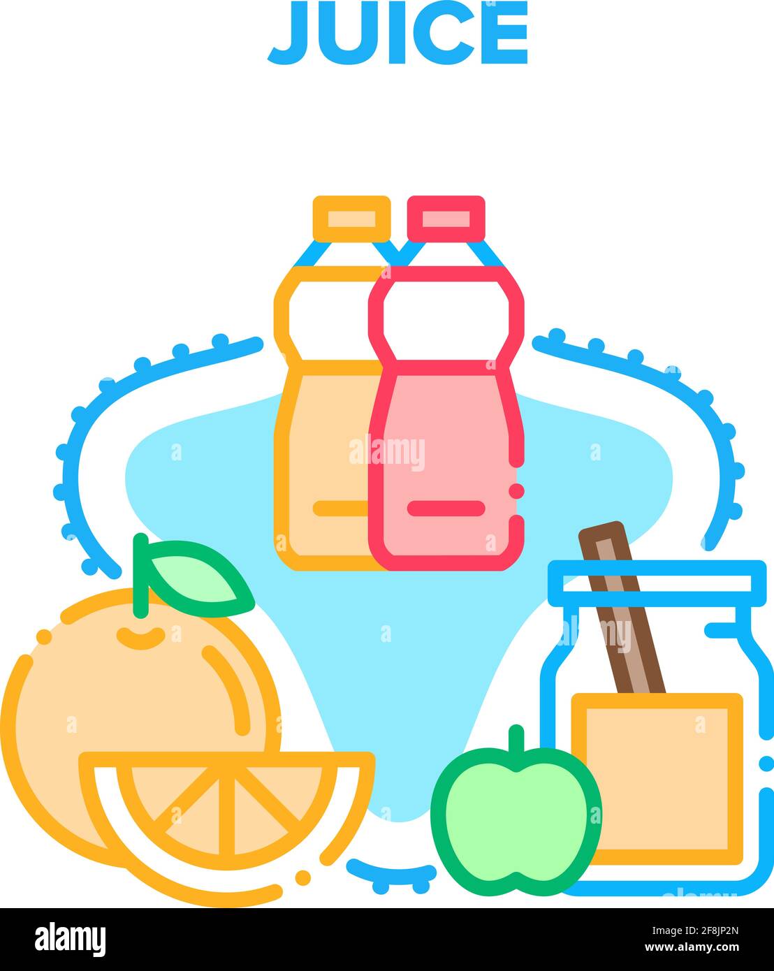 Juice Drink Vector Concept Color Illustration Stock Vector Image & Art ...