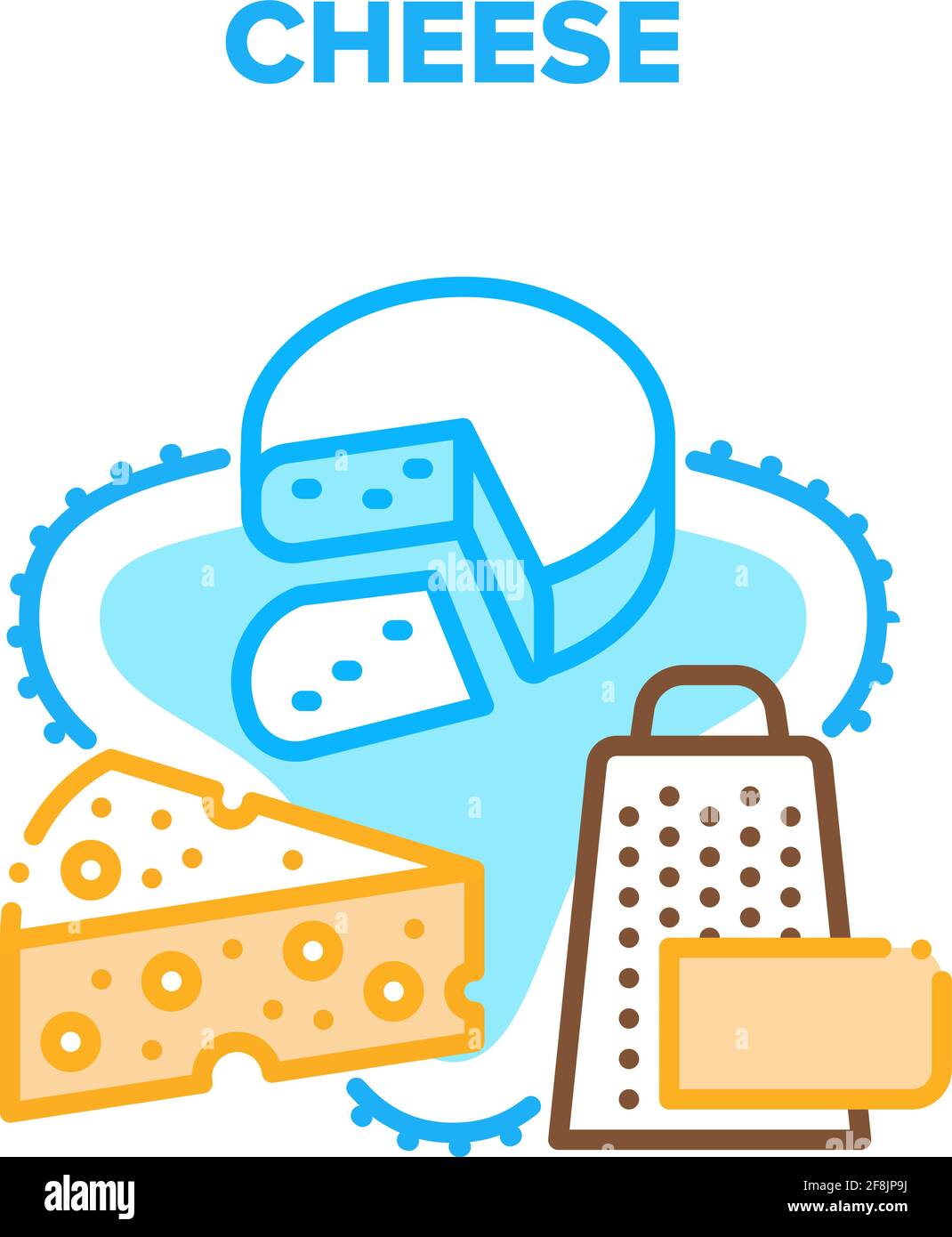 Cheese Food Vector Concept Color Illustration Stock Vector Image & Art ...