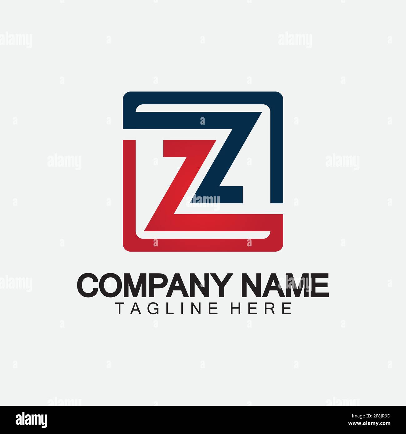 Letter Z number 2 logo icon vector illustration design template Stock ...