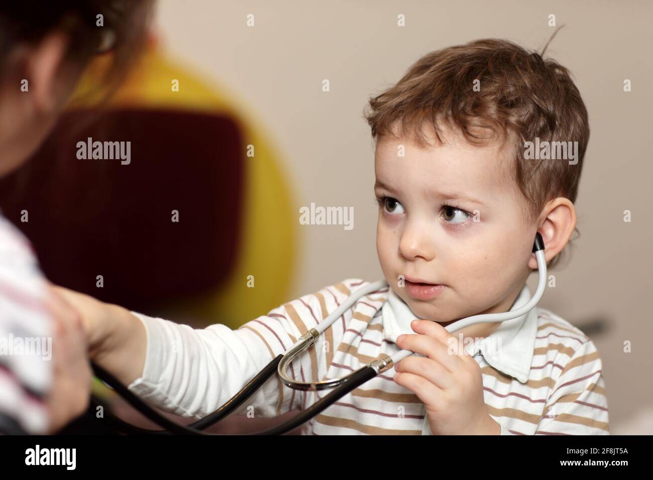 Portrait of little doctor with a stethoscope Stock Photo - Alamy