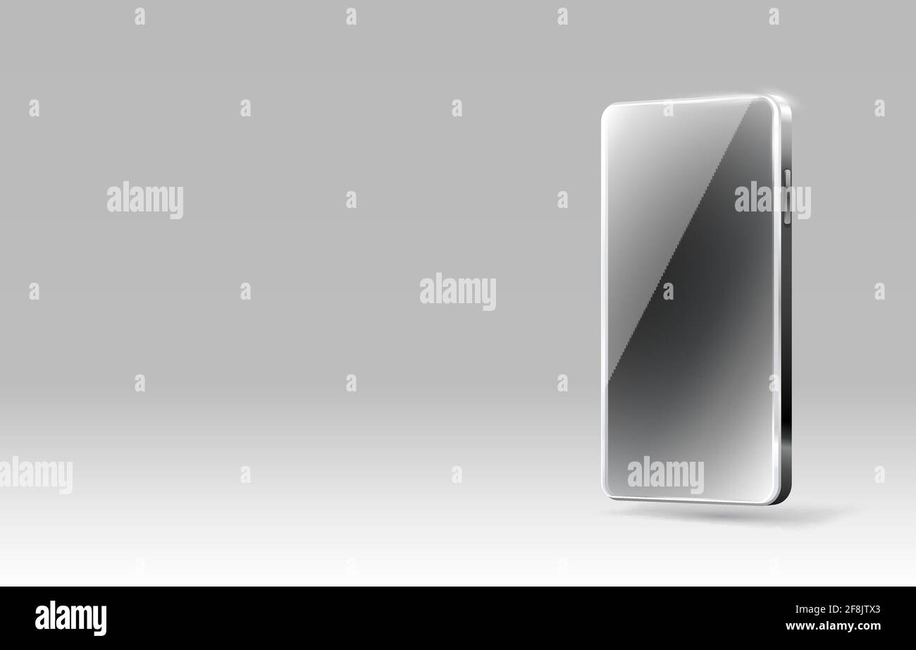 Smartphone mobile screen, technology mobile display light. Vector ...