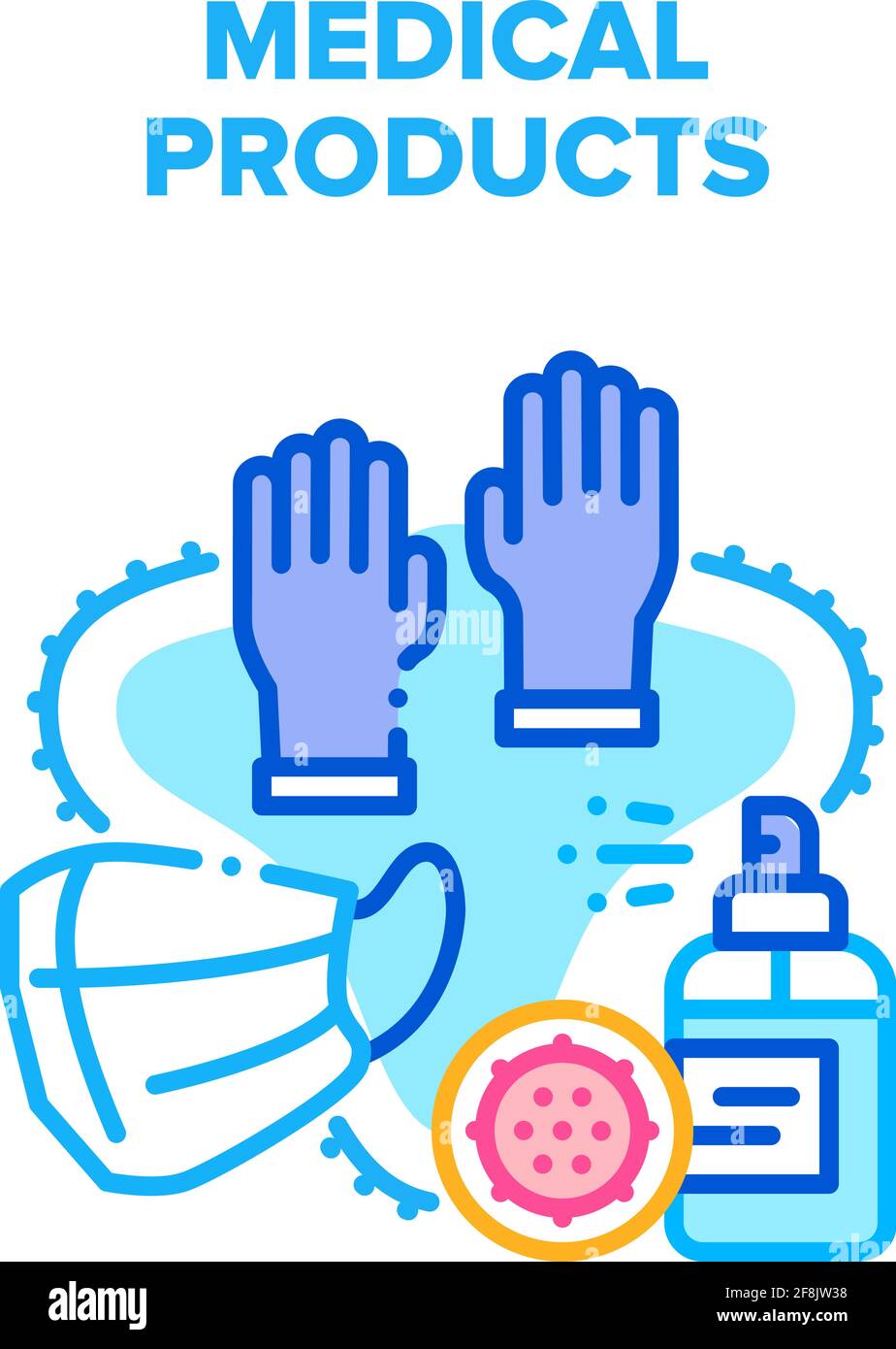 Medical Products Vector Concept Color Illustration Stock Vector Image ...