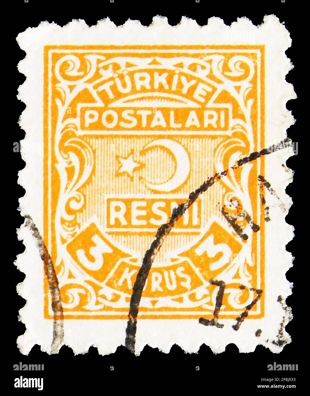 MOSCOW, RUSSIA - OCTOBER 7, 2019: Postage stamp printed in Turkey shows ...