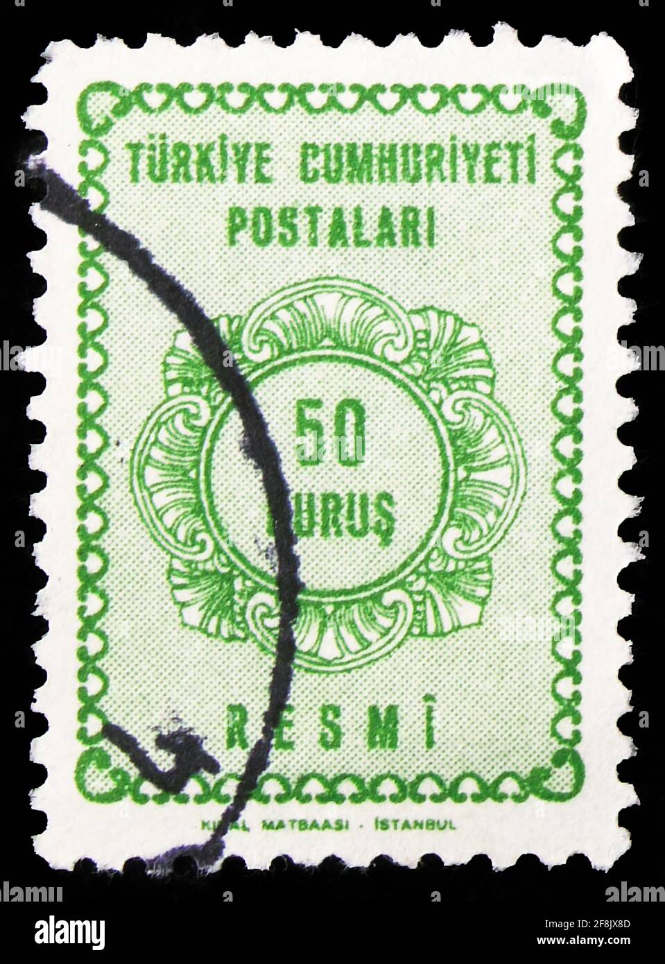 MOSCOW, RUSSIA - OCTOBER 7, 2019: Postage stamp printed in Turkey shows ...