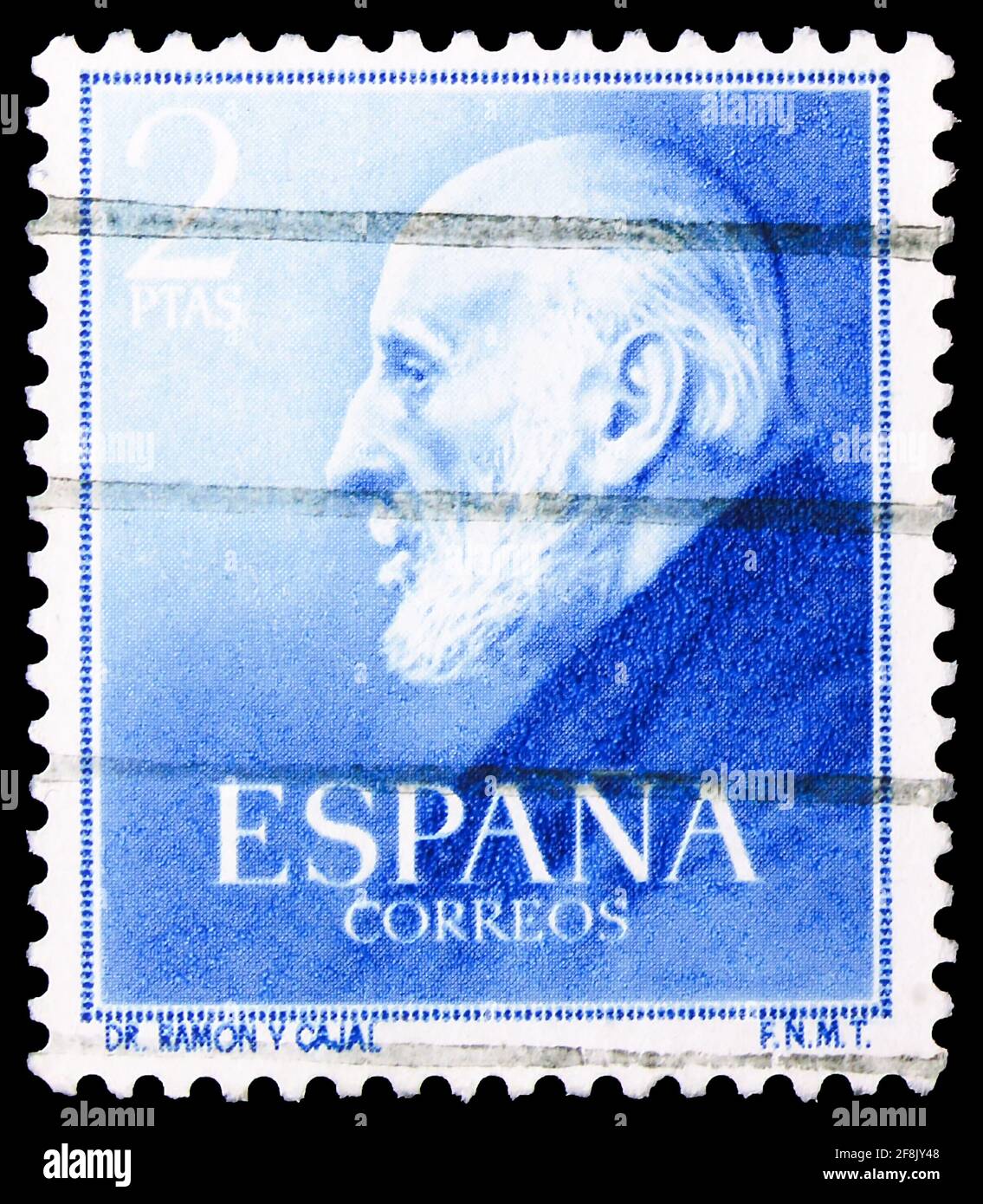 MOSCOW, RUSSIA - OCTOBER 7, 2019: Postage stamp printed in Spain shows ...