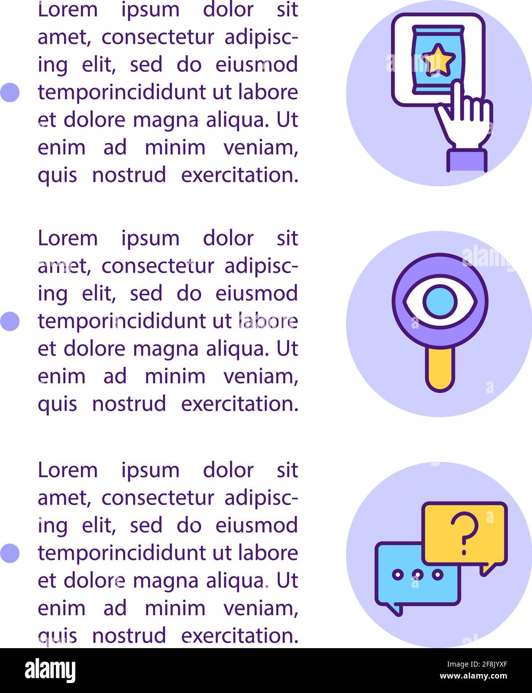 The right to choose and be informed concept line icons with text Stock ...