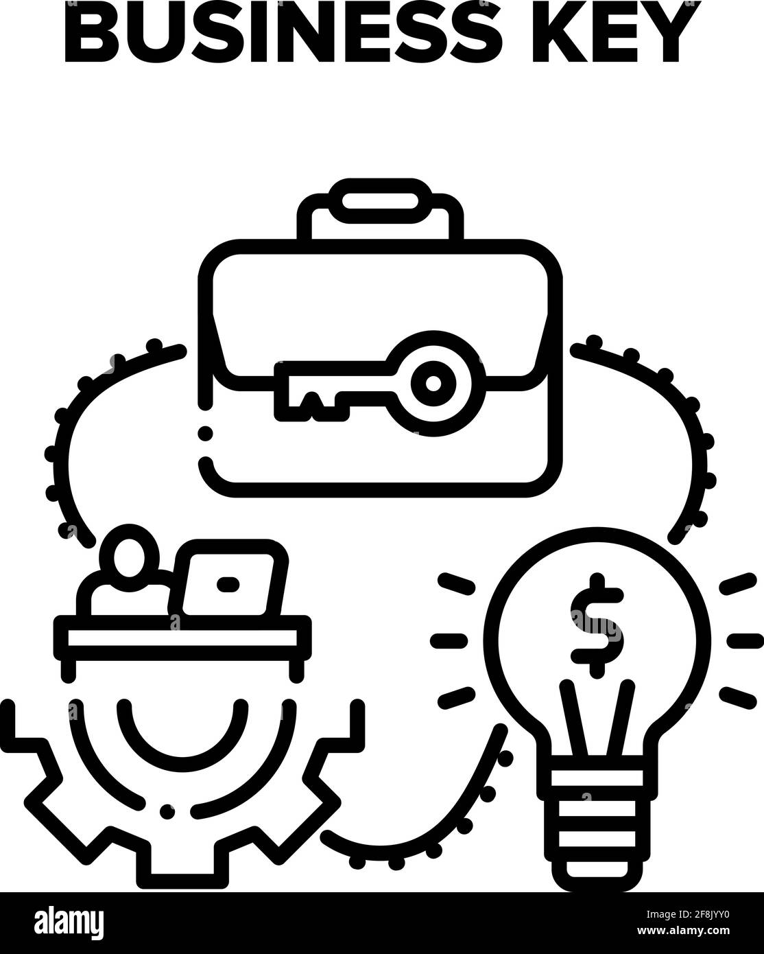 Business Key Vector Black Illustration Stock Vector Image & Art - Alamy