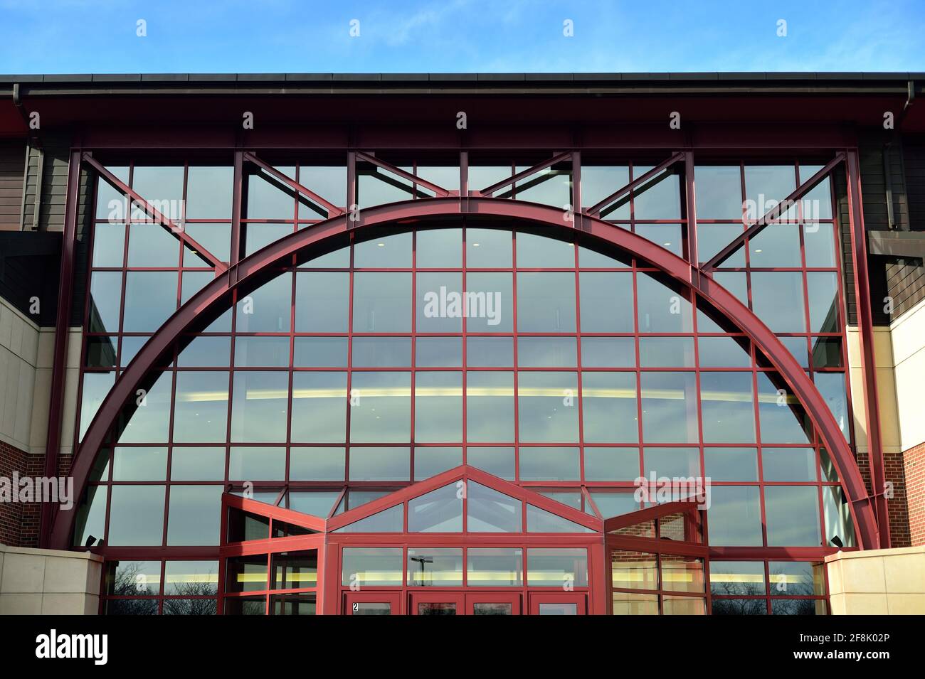 Aurora, Illinois, USA. The main entrance to the Institute for ...