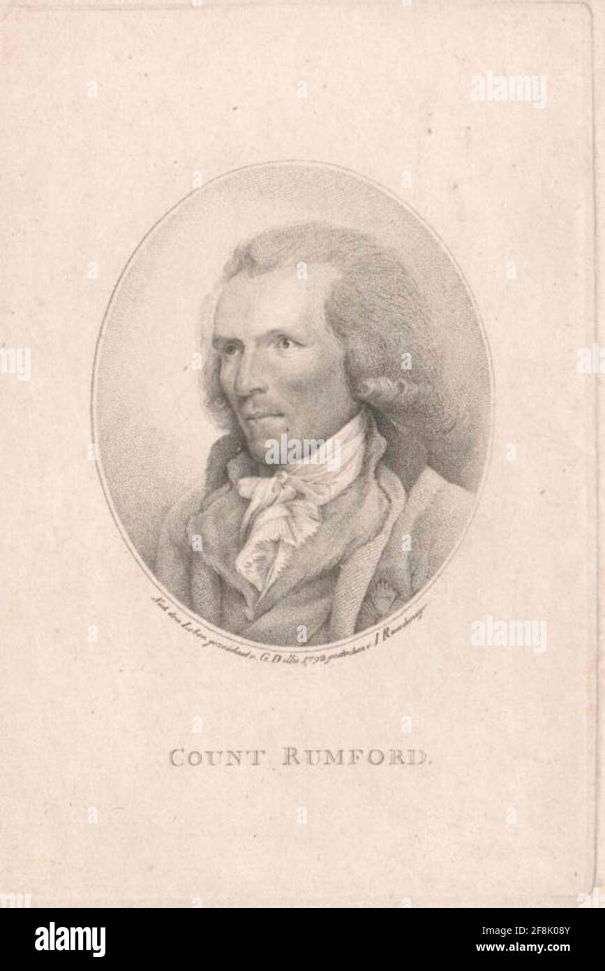 Thompson, Count of Rumford, Sir Benjamin Stock Photo - Alamy