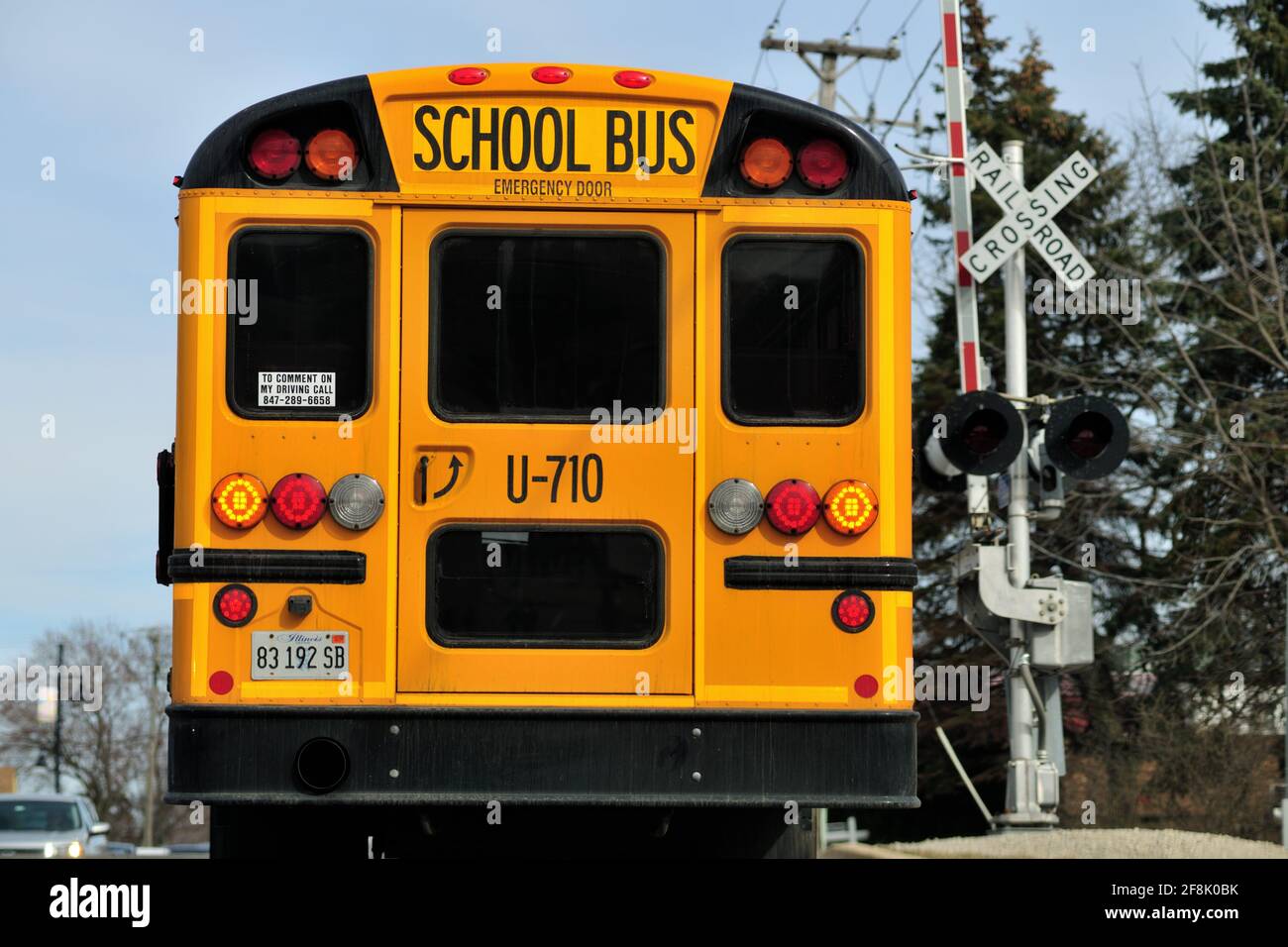 Railroad crossing with gates hi-res stock photography and images - Alamy