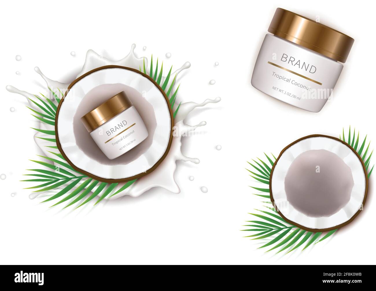 Plant milk cream Stock Vector Images - Alamy