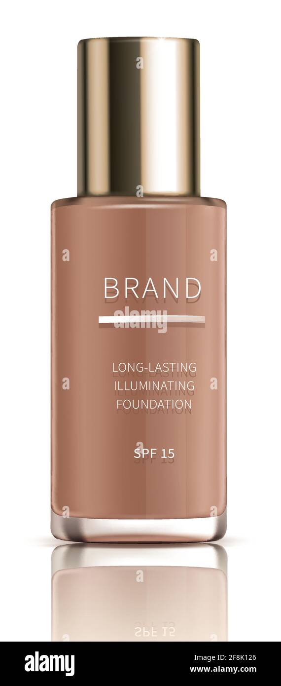Cosmetic realistic vector, foundation for perfect makeup, decorative ...