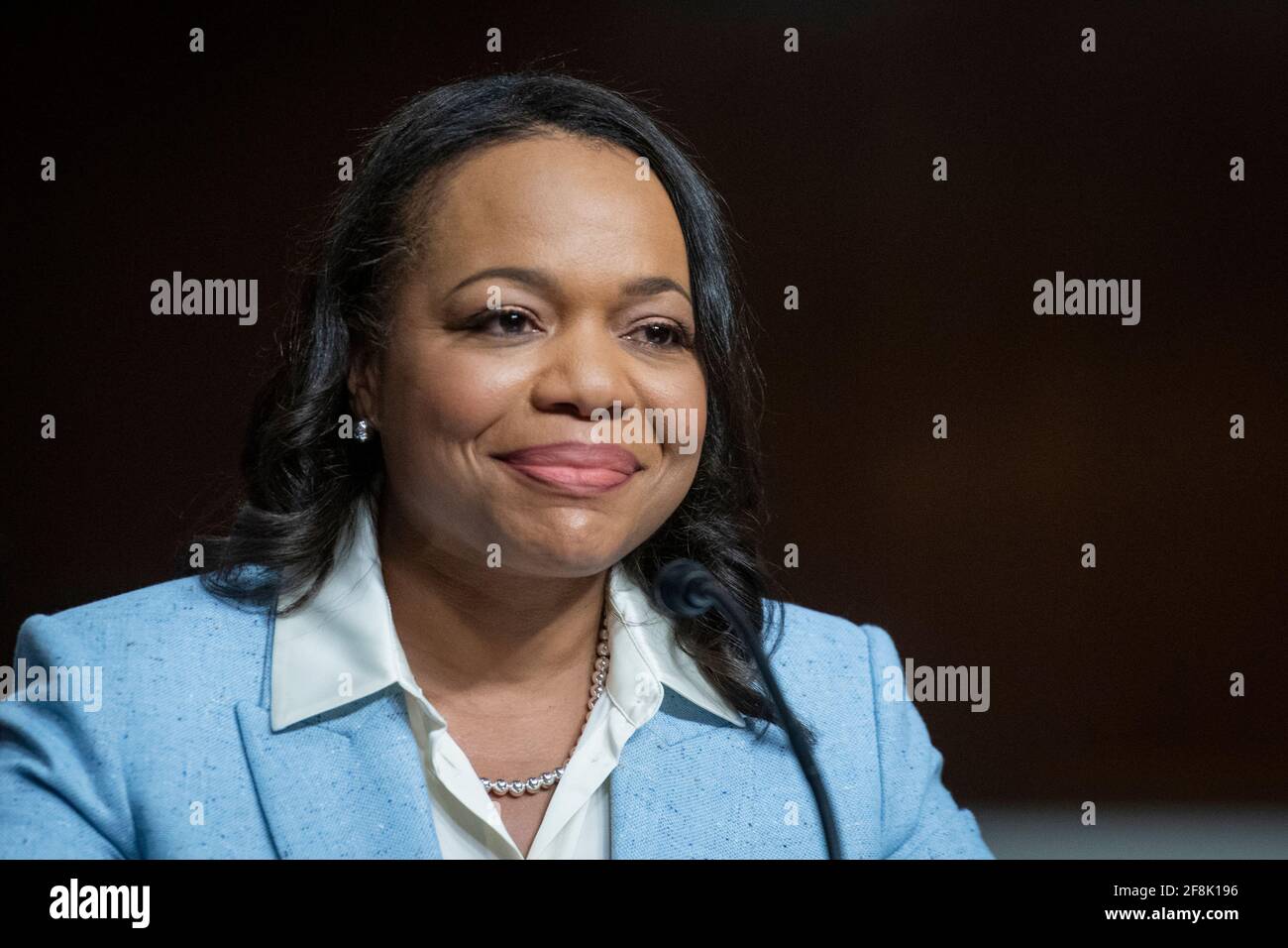 Kristen Clarke appears before a Senate Committee on the Judiciary ...