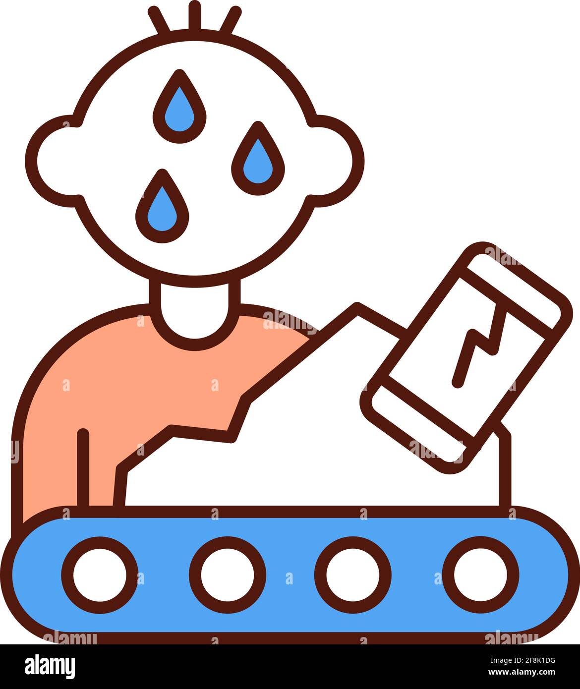 Manufacturing worker RGB color icon Stock Vector Image & Art - Alamy