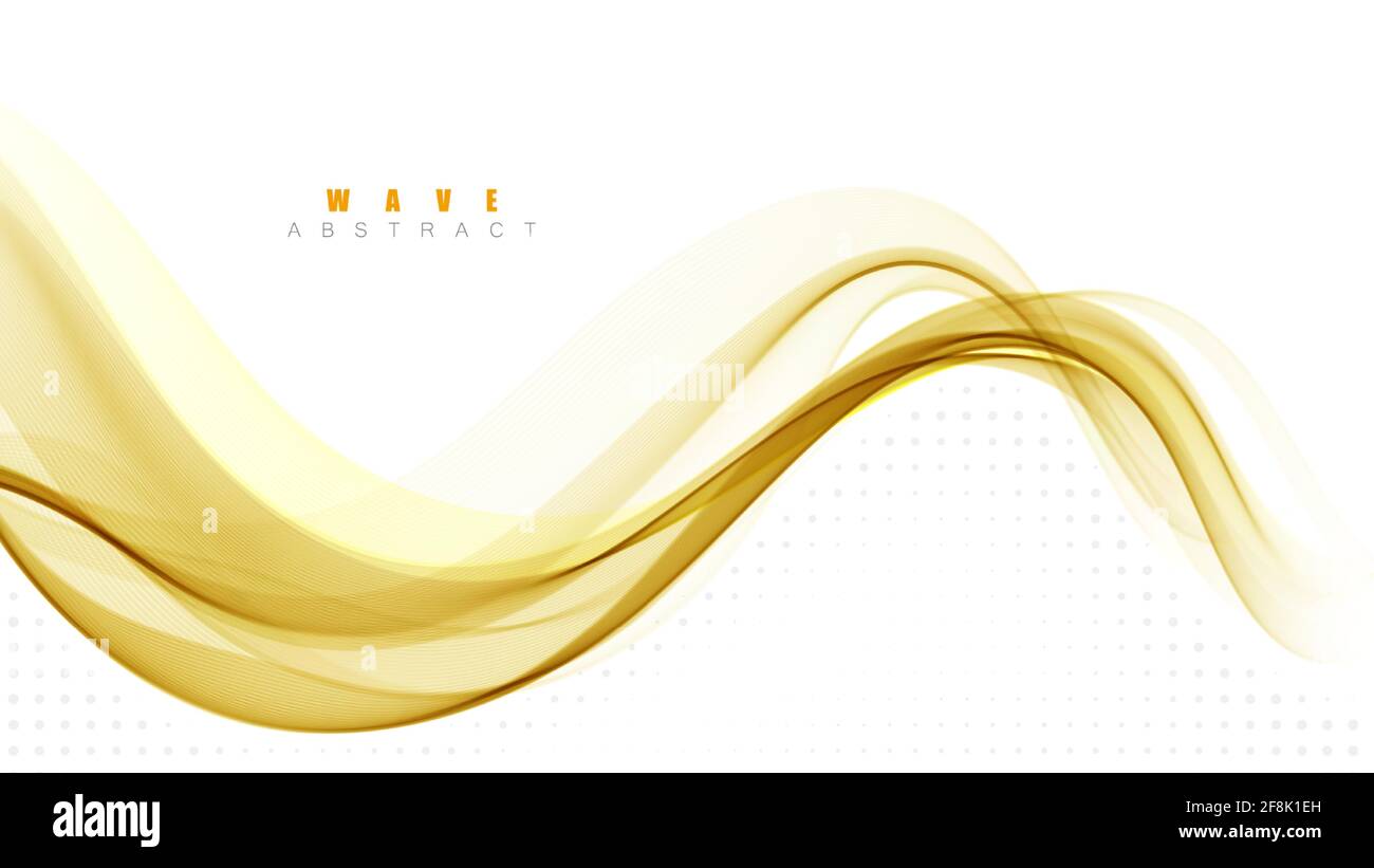 Creative yellow abstract wave Design wave flow element Stock Vector ...