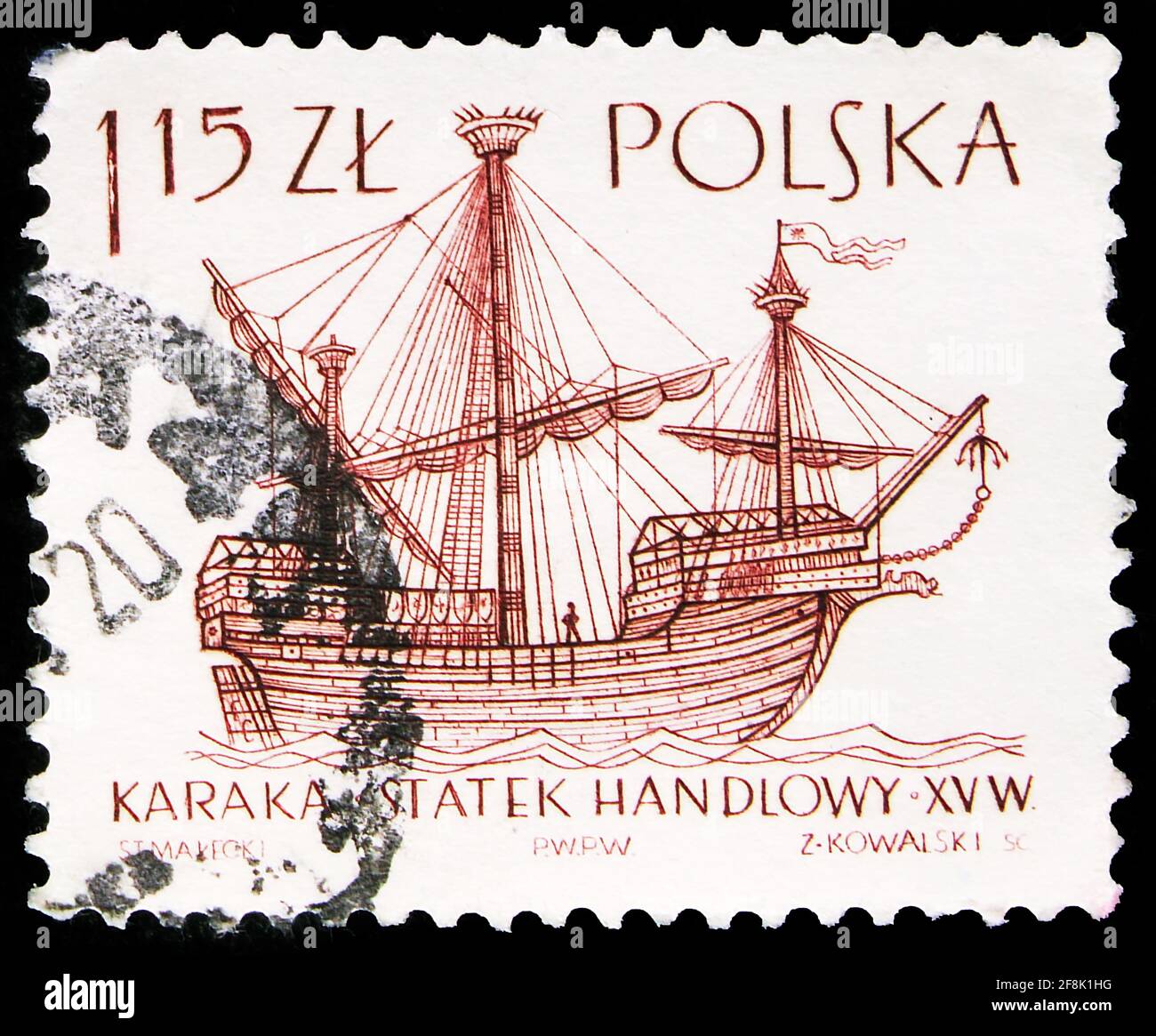 MOSCOW, RUSSIA - OCTOBER 7, 2019: Postage stamp printed in Poland shows ...