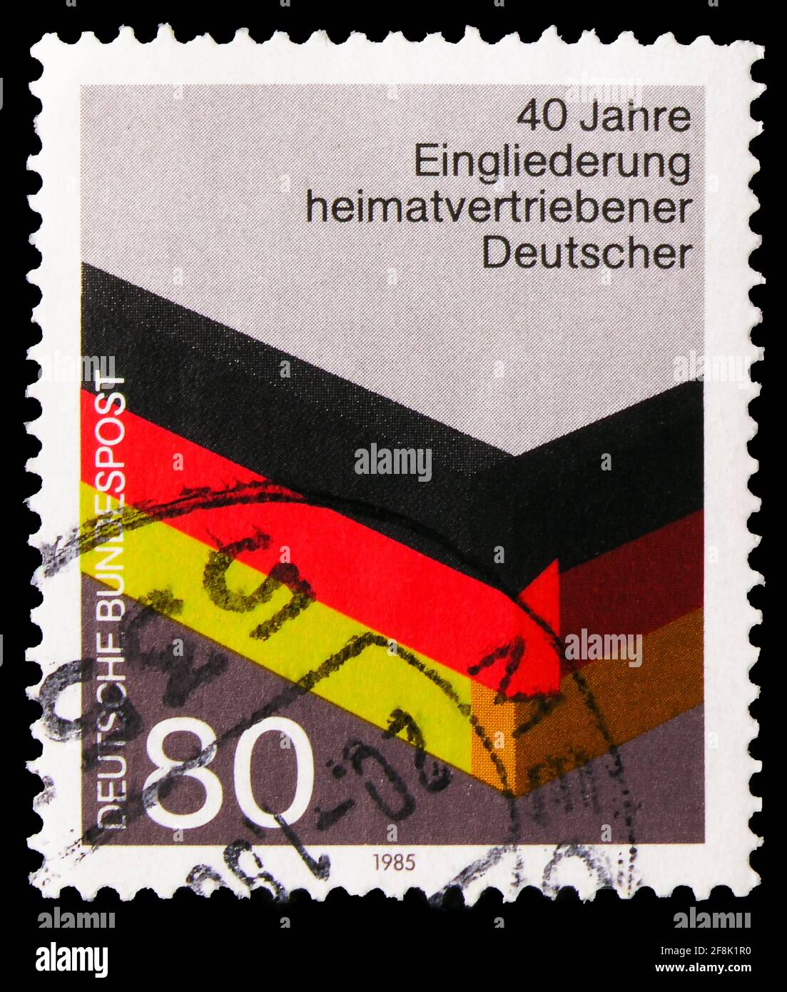 MOSCOW, RUSSIA - OCTOBER 7, 2019: Postage stamp printed in Germany ...