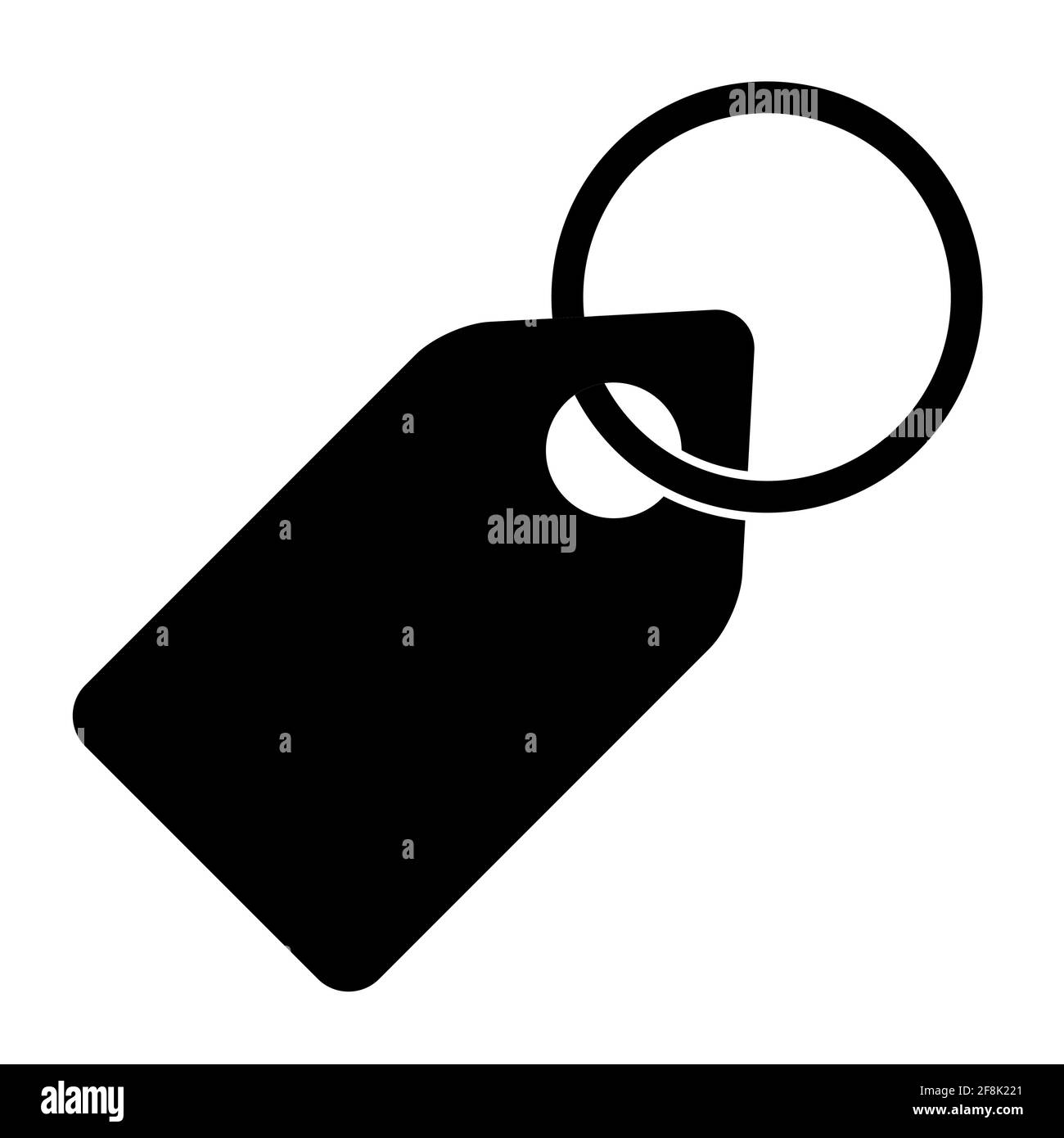 Tag label icon isolated on white background. Empty symbol, flat button ...