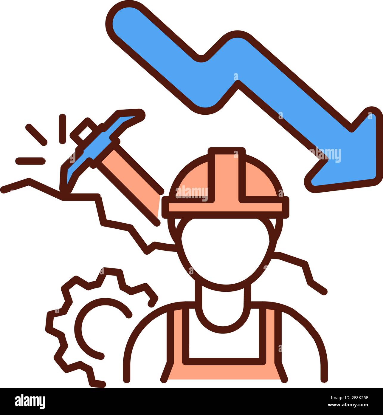 Mining resources icon outline hi-res stock photography and images - Alamy