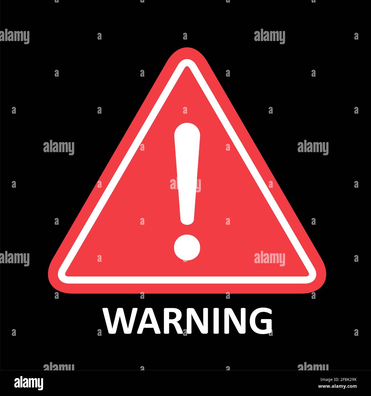 Hazard warning symbol vector icon flat sign symbol with exclamation ...