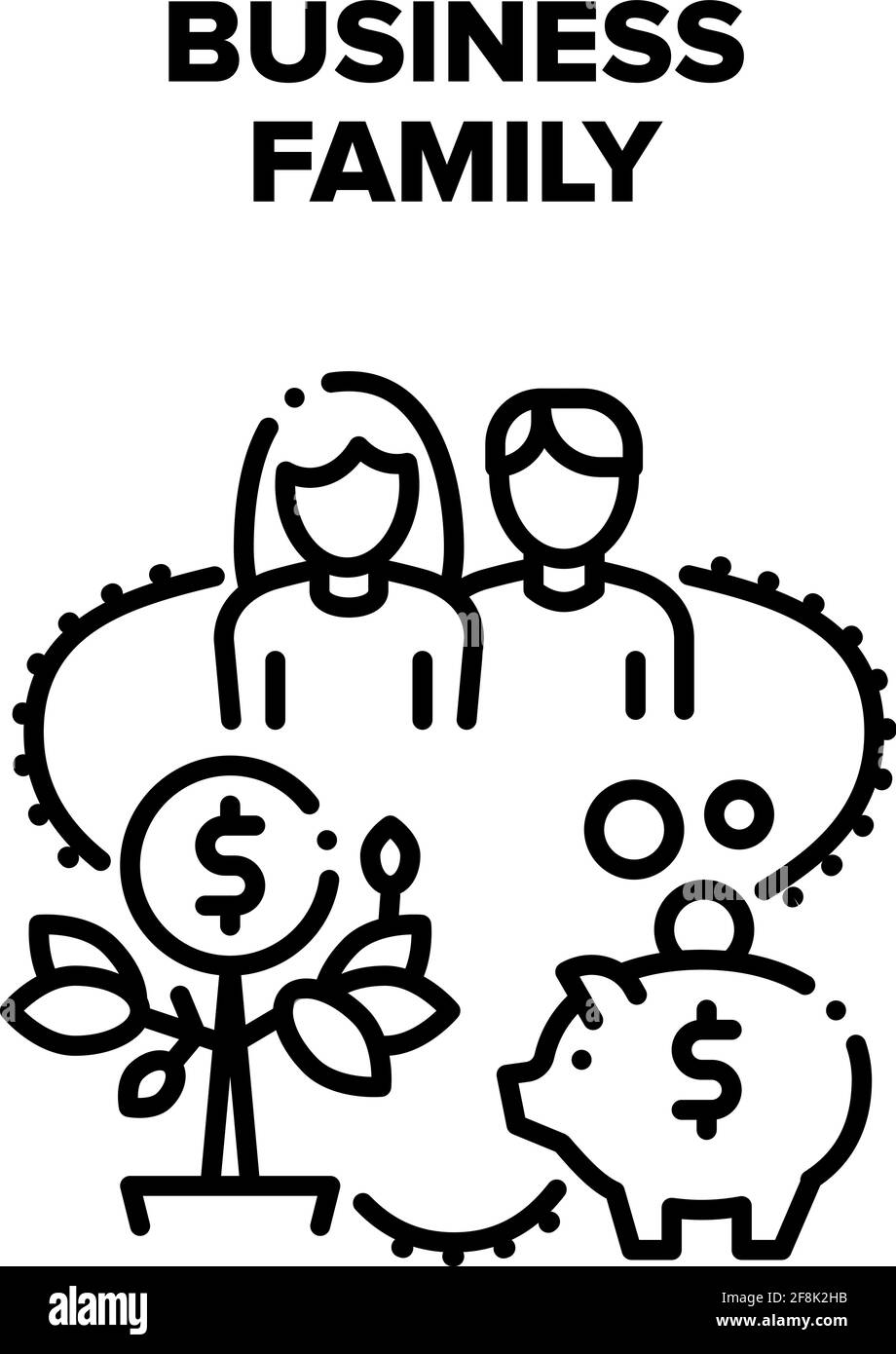 Business Family Vector Black Illustration Stock Vector Image & Art - Alamy