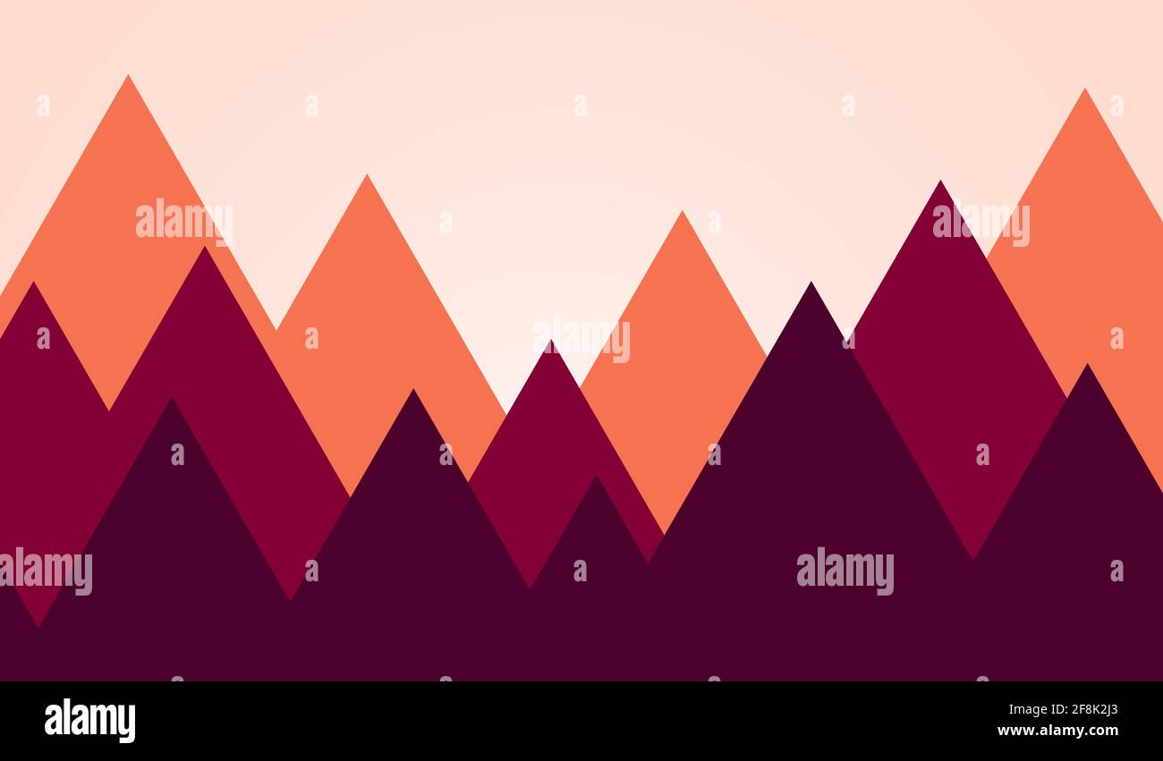 Silhouette of the mountain on shadow backgound. Background vector ...