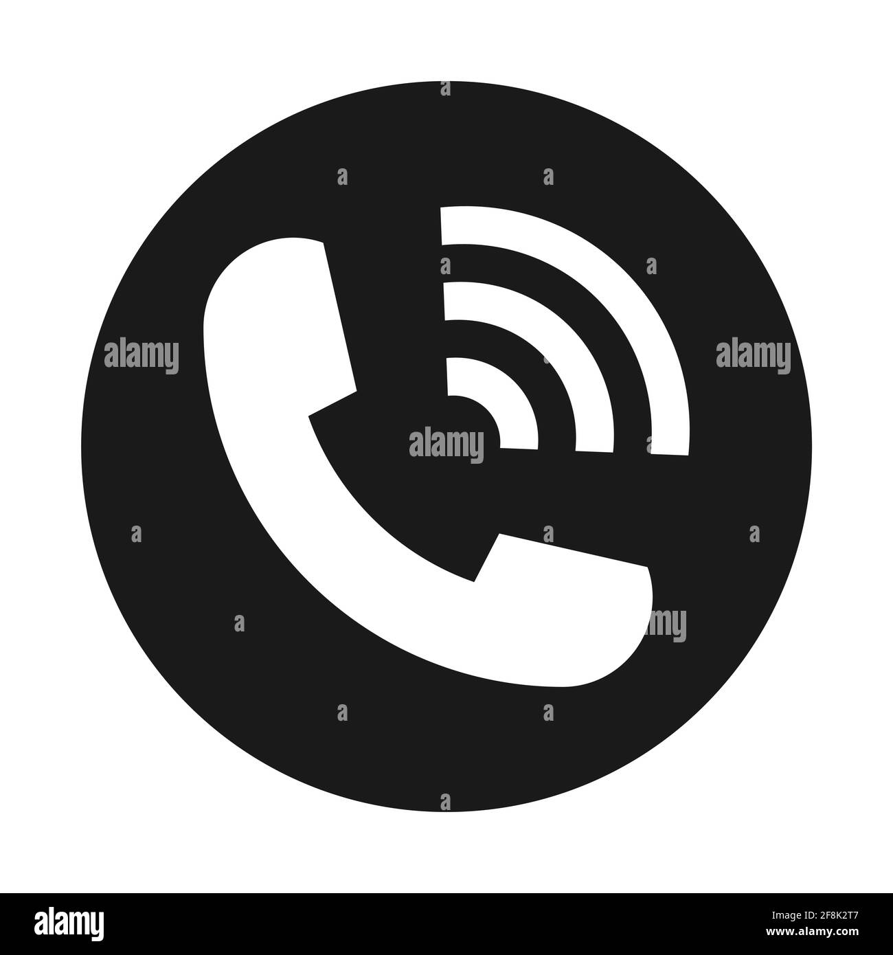 Flat icon ringing phone isolated on white background. Vector ...