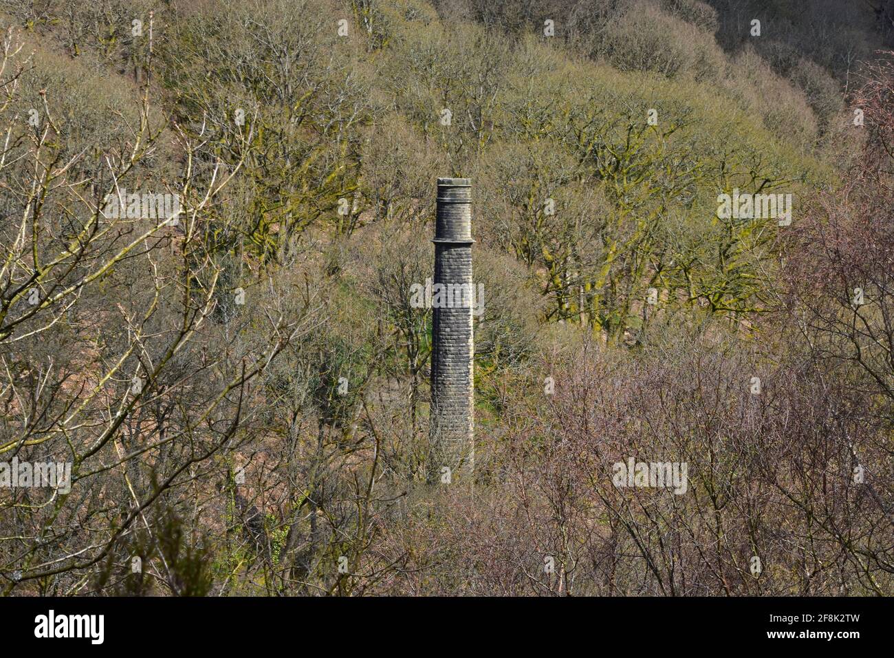 Lumb Mill Chimney, Colden Clough, Hebden Bridge, West Yorkshire Stock ...