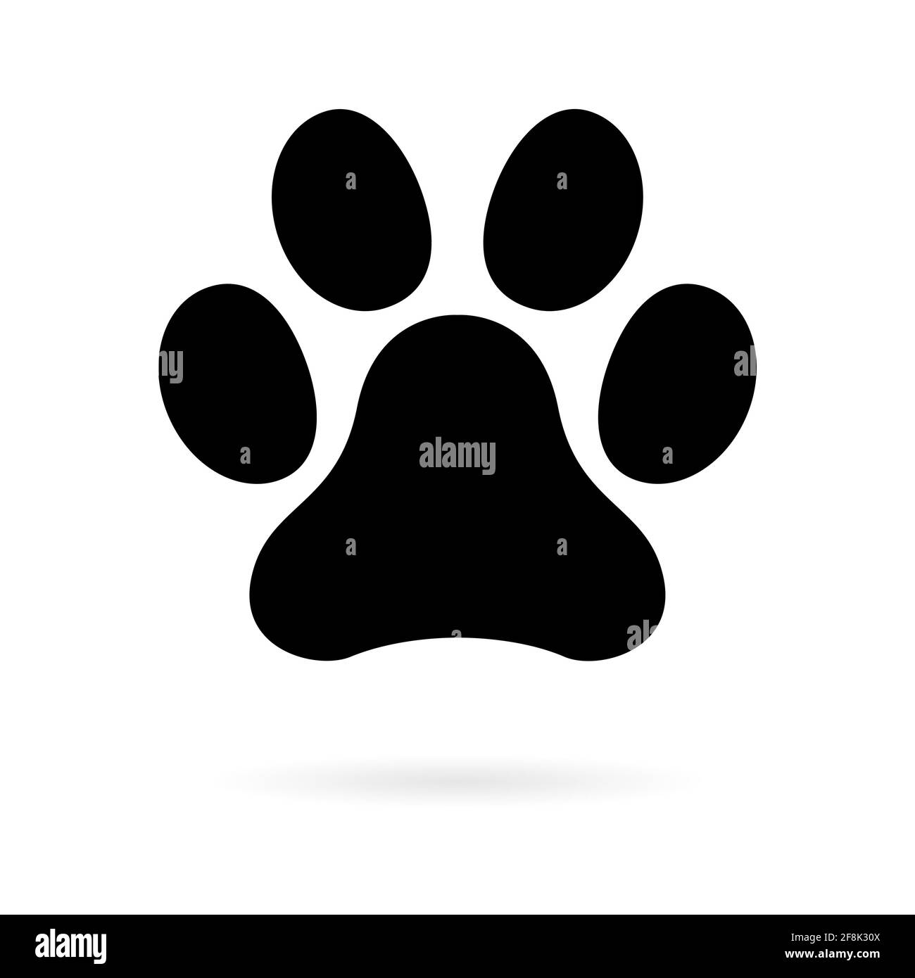 Animal paw icon, dog, cat.. symbol for pet. Foot mark isolated on white ...