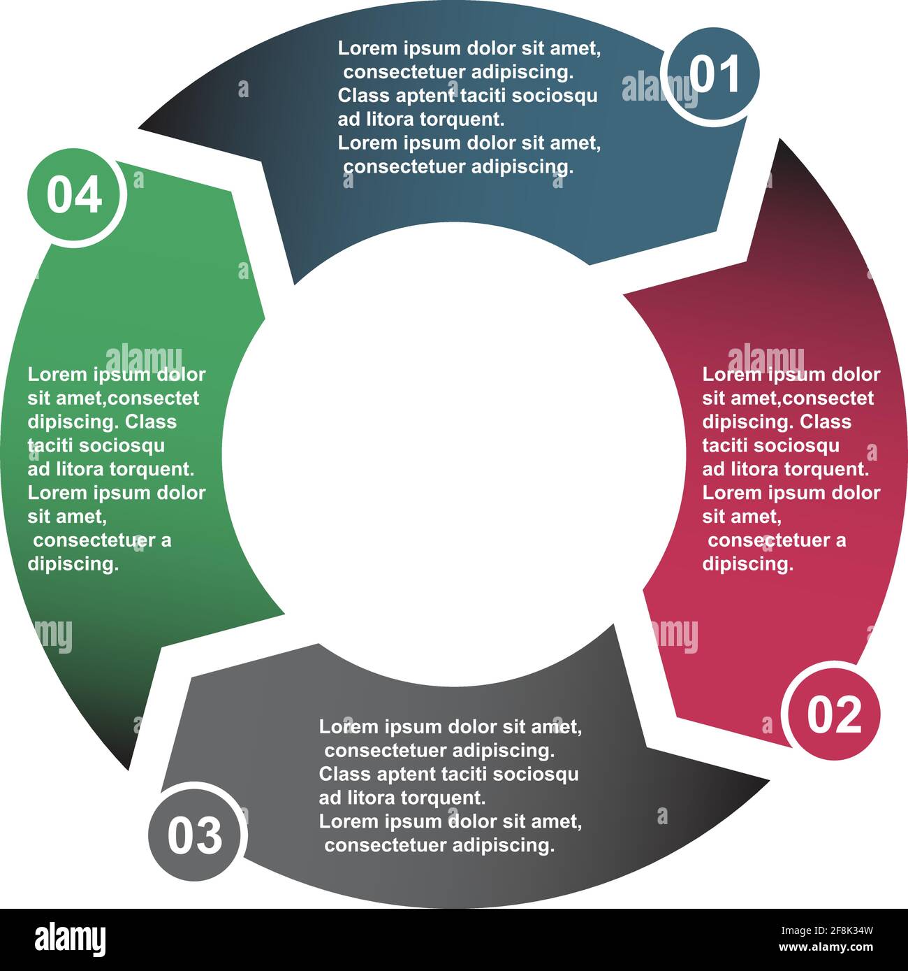 4 step vector element in four colors with labels, infographic diagram ...