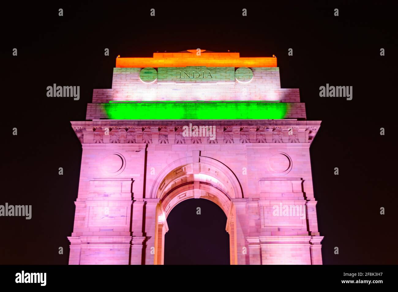 India Gate or All India War Memorial at New Delhi is a triumphal arch ...