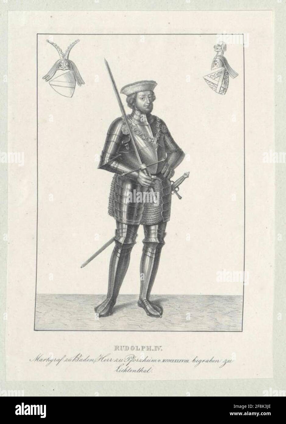 Rudolf IV., Markgraf von Baden Stock Photo - Alamy