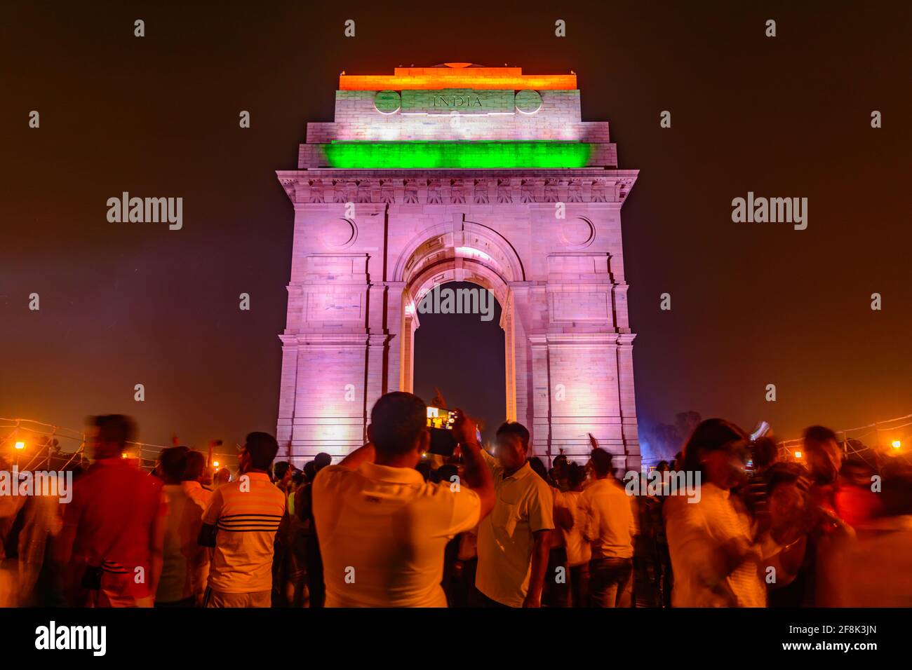 India Gate or All India War Memorial at New Delhi is a triumphal arch ...
