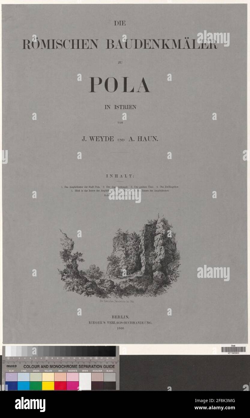The Roman quarries at Pola title page of the series Stock Photo - Alamy