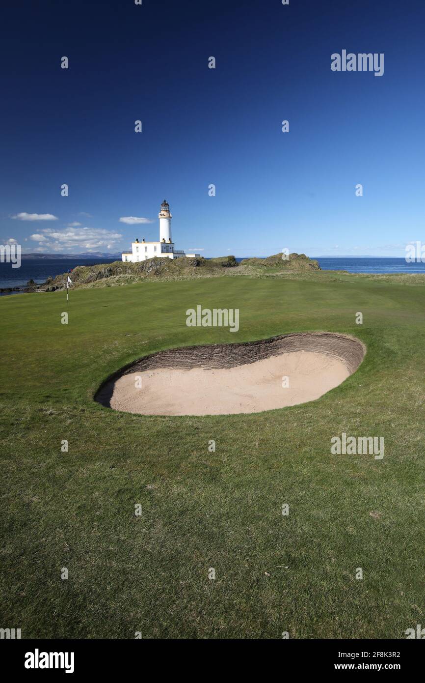 Scotland, Ayrshire Turnberry Ailsa Course 12 April 2021. The 9th Hole ...
