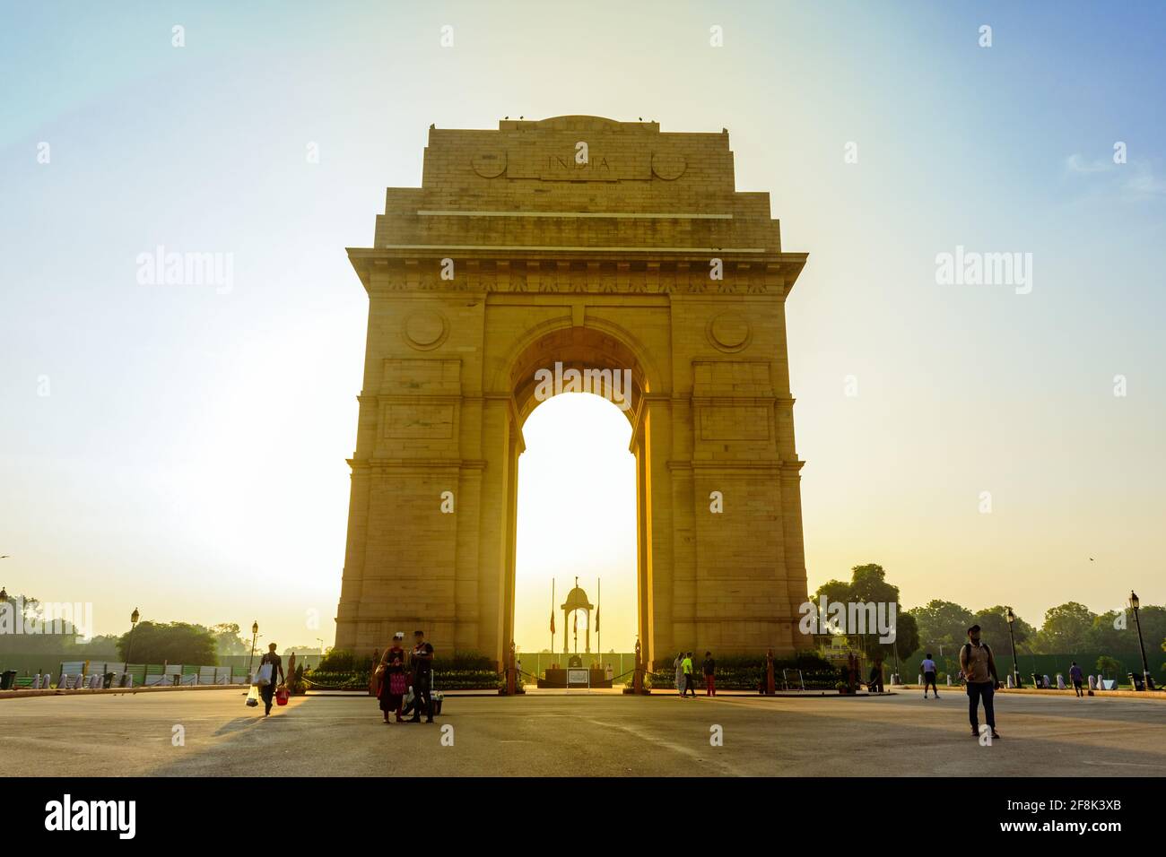 India Gate or All India War Memorial at New Delhi is a triumphal arch ...