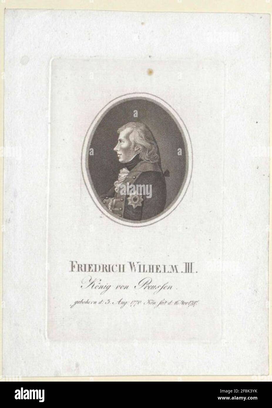 Friedrich Wilhelm III., King of Prussia Stock Photo - Alamy