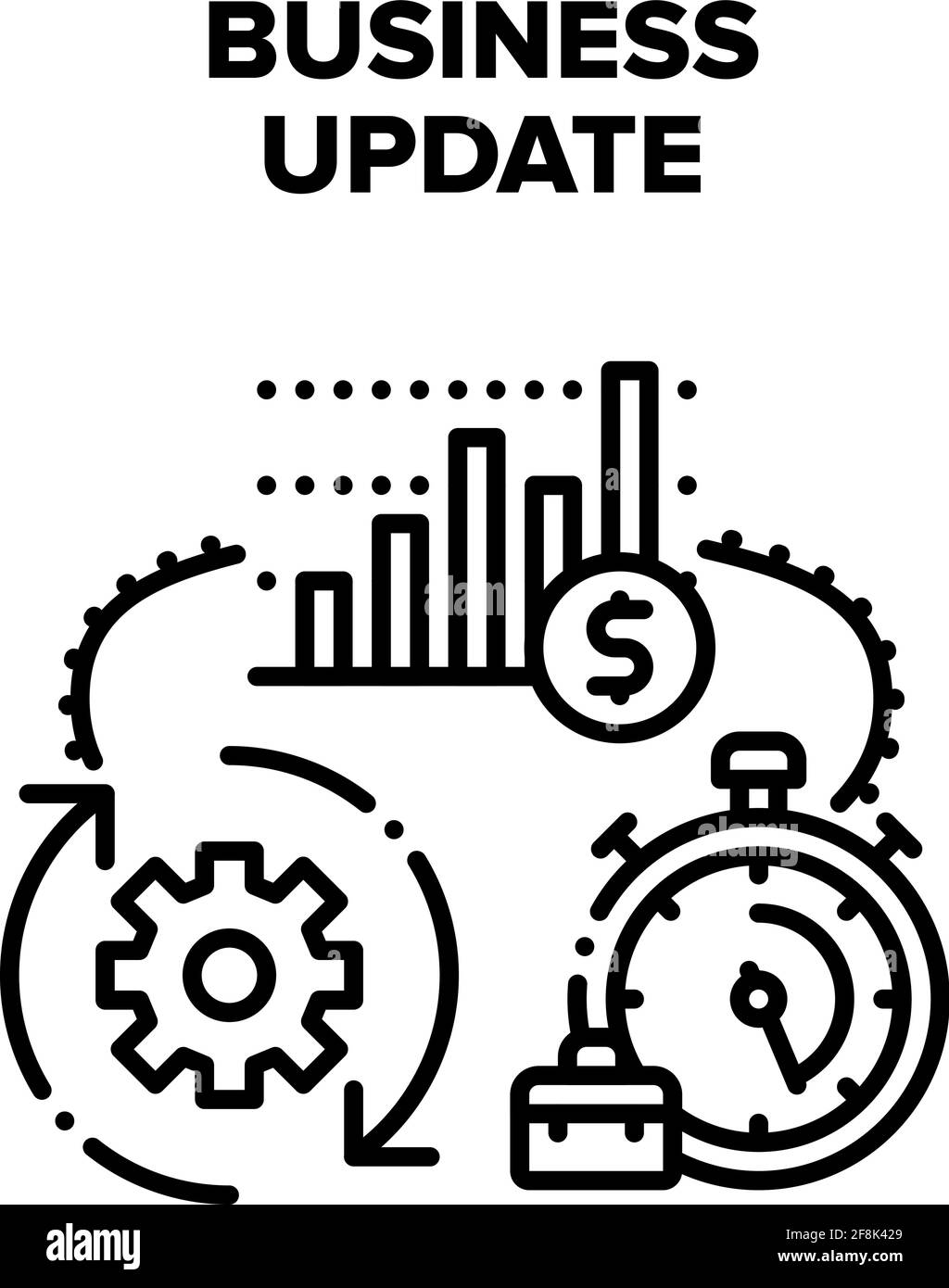 Business Update Vector Black Illustration Stock Vector Image & Art - Alamy