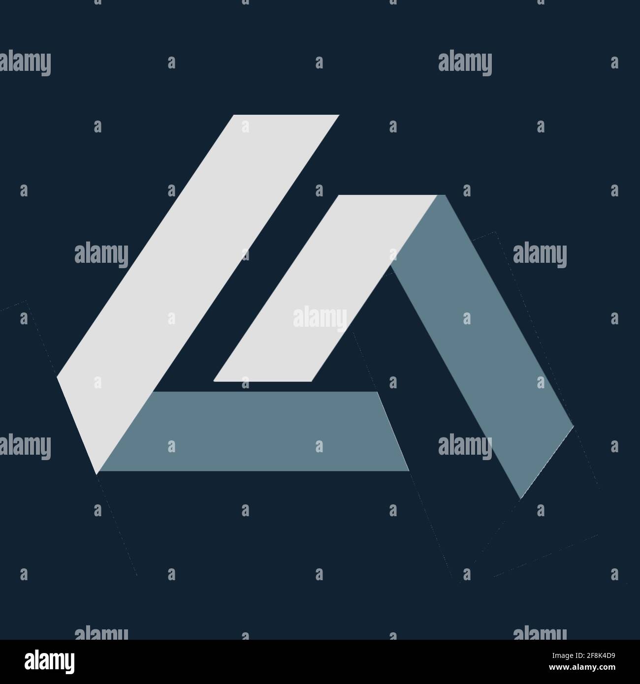 Vector illustration of a triangle logo Stock Photo - Alamy