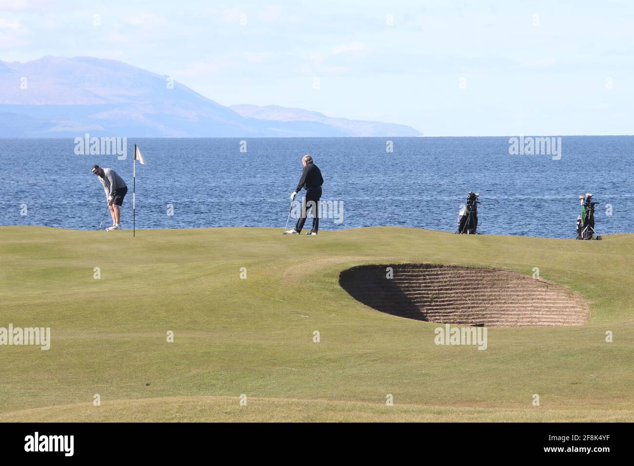 Scotland, Ayrshire Turnberry Golf Ailsa Course 12 April 2021. The 10th ...