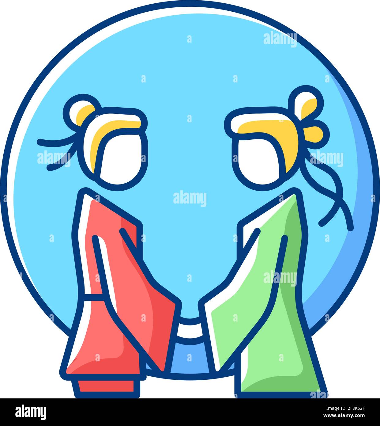 Double seventh festival RGB color icon Stock Vector Image & Art - Alamy
