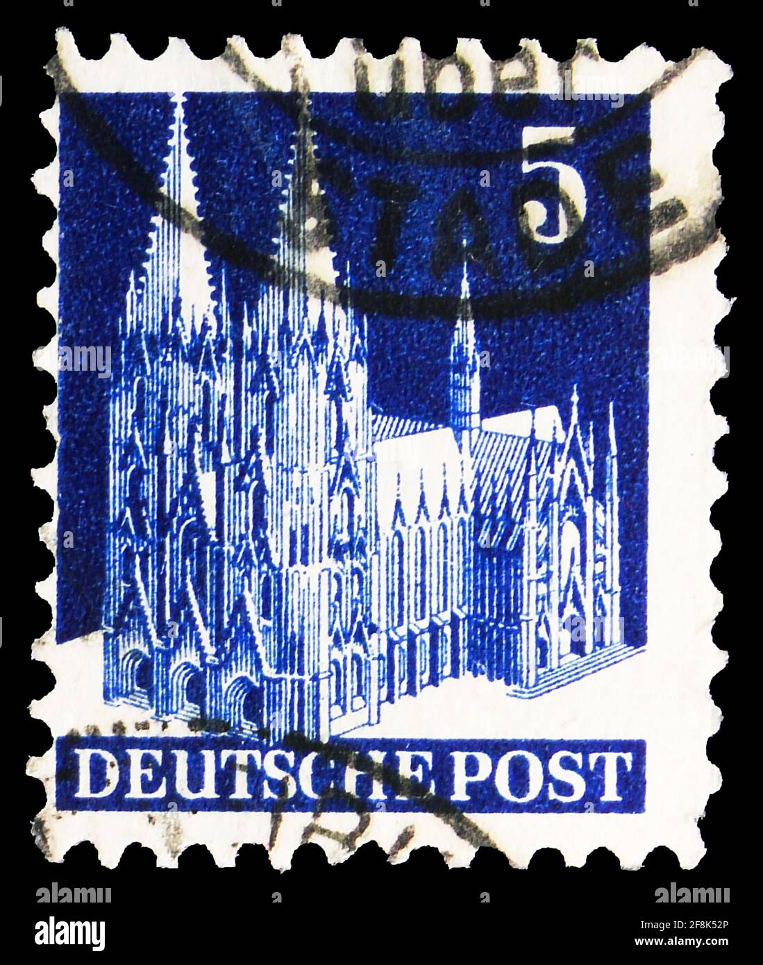 MOSCOW, RUSSIA - OCTOBER 7, 2019: Postage stamp printed in Germany ...