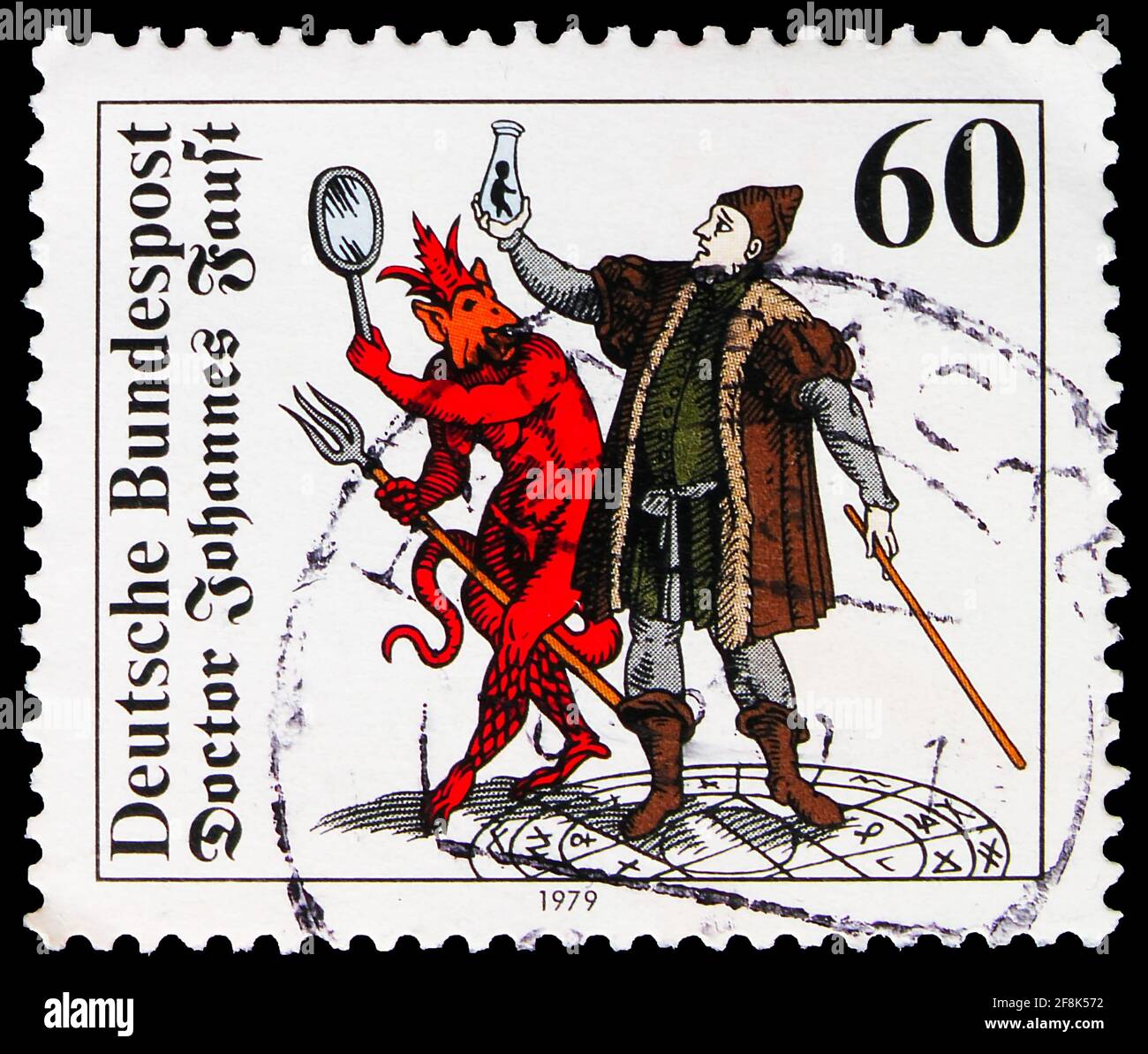 MOSCOW, RUSSIA - OCTOBER 7, 2019: Postage stamp printed in Germany ...